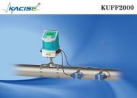 China KUFF2000 Clamp On Ultrasonic Flow Meter Main Unit And Sensor Fixed On Pipe for sale