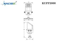 China KUFF2000 Clamp On Ultrasonic Flow Meter Main Unit And Sensor Fixed On Pipe for sale