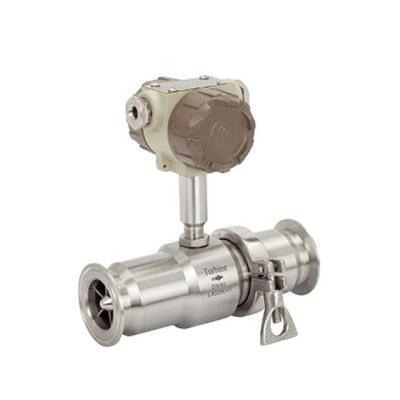 China Sanitary Flow Meter with SS304/SS316 Material and ±0.2% Accuracy for Food Grade Turbine Flowmeter Clamp Connection for sale