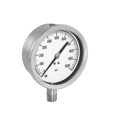 China Stainless Steel Oil Filled Pressure Gauge for High Viscosity and Corrosive Media for sale