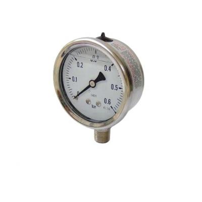 China Aluminium Glycerine Freon Nitrogen Pressure Gauge 60mm /2.5