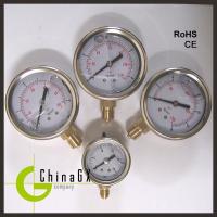 China Aluminium Silicone Oil Filled Lpg Nitrogen Pressure Gauge 60mm / 2.5