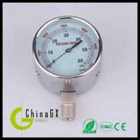 China 40mm To 150mm Fluid Level Meter Ss316 Pressure Gauge Corrosion Proof for sale
