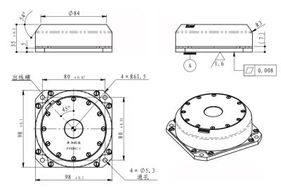 China Precision Electronic Gyroscope Sensor with ≤0.005º/H^1/2 Random Walk Coefficient, ≤10ppm Scale Factor Repeatability, and Compact 98×98×35mm Dimensions for Navigation for sale