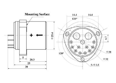 China Aerospace industry grade quartz accelerometer sensor analog output with Scale Factor 1.2~1.6mA/g for sale