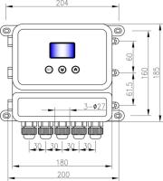 China IP65 0-99999.99m3/h Ultrasonic Flow Meter With POM ABS Split Shell Material for sale