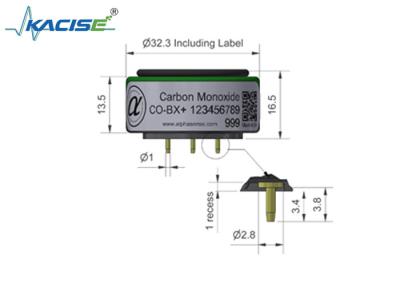 China CO-BX/CO-BX+ Carbon Monoxide Sensor with Low Hydrogen Cross Sensitivity, Fast Response Time < 25, and Wide Range 2000 for sale
