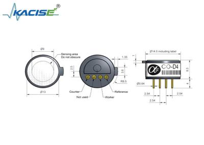 China Miniature Size CO Sensor with Fast Response Time < 25 and Wide Range 1000 for Accurate Carbon Monoxide Detection for sale