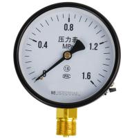China KMC-Y100 Industrial Pressure Gauge - 100mm Dial, M20×1.5 Radial Copper Connection, Iron Shell for sale