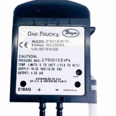 China Dwyer Series 616KD Micro Differential Pressure Transmitter with One-Touch Calibration and 4-20 mA Output for ±0.25% FS Accuracy for sale