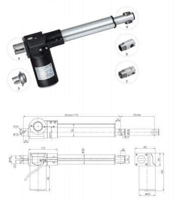 China Customizable Linear Actuator 12v Hydraulic Waterproof 100mm-1000mm Stroke Length for sale