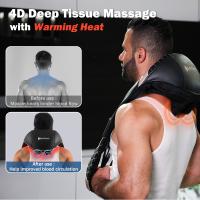 China Black Neck Shoulder Massager Machine With Heat Function for sale