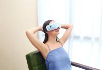 China Air Pressure Vibration Smart Eye Massager Heat Compress Eye Care Mask With Music for sale