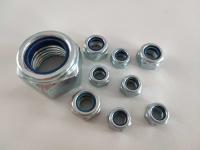 China Fasteners Din 985 Lock Nut Carbon Steel Zinc Plated Blue And White for sale