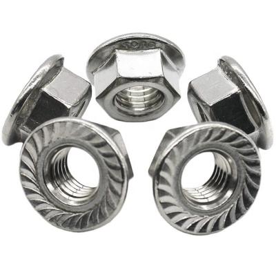 China Galvanized Carbon Steel Hex Flange Nut Din 6923 Fasteners for sale