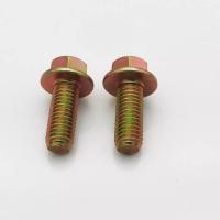 China M10 X 1.25 Hex Head Flange Bolt Yellow Zinc Plated for sale