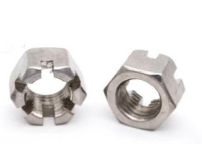 China Fasteners M4 Hexagon Slotted Nut Carbon Steel Zinc Galvanized Din 935 for sale