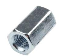 China Zinc Plated Hexagon Long Nut M 3d Hex Coupling Nuts Din 6334 for sale
