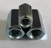 China Zinc Plated Hexagon Long Nut M 3d Hex Coupling Nuts Din 6334 for sale