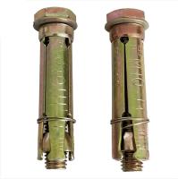 China Yellow Zinc Plated Steel Concrete Fixing Bolts 3pcs / 4pcs M6*50/8*60 for sale
