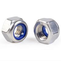 China Din 982 Anti Theft Nut Galvanized Steel Insert Nylon Lock Antilose for sale