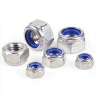 China M3-M20 Hex Head Nuts Nylon Lock Blue White Zinc Low Carbon Steel Din 985 Industrial Fasteners for sale