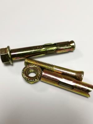 China Carbon Steel Flange Nut Head Sleeve Anchor Bolts Grade 4.8 M10 Concrete for sale