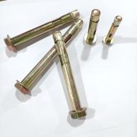 China Grade 4.8 / 8.8 Anchor Bolt Sleeve Type Carbon Steel Flange Nut Head M12*30 Concrete for sale