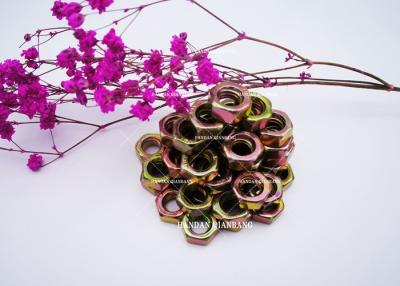 China Yellow & White Zinc Metric Hex Head Nuts Hardware 4.8/8.8 Grade For Fasteners for sale