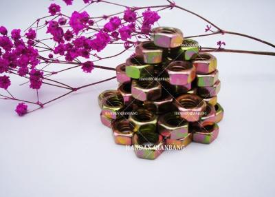 China COlorful Zinc Plated Hex Head Nuts Three Point Hexagon Thin Nuts 4.8 / 8.8 Grade for sale
