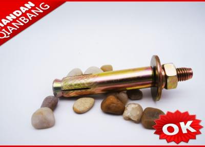 China Iron Material Elevator Expansion Type Anchor Bolts , M10 Sleeve Anchor Bolts for sale