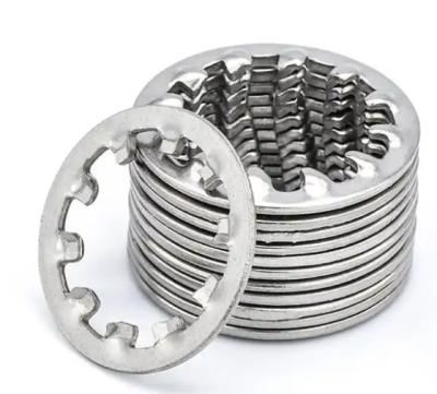 China Carbon Steel 4.8 8.8 Galvanized Serrated Lock Washer With Internal Teeth Din 6797 for sale