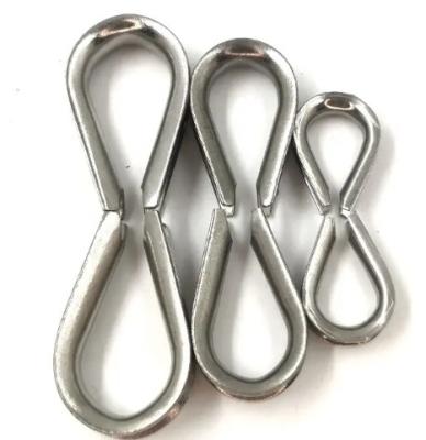 China Rigging Marine Grade Stainless Steel Wire Rope Thimble European Commercial M8 Type for sale