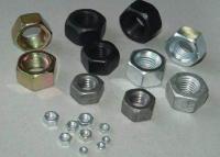 China Black / Yellow / White Hex Head Nuts Hexagon Top Lock Nut DIN 934 Carbon Steel for sale