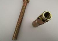 China Yellow Zinc 3PCS Fixing Anchor Bolts , Loose Bolt Shield Anchor Heavy Duty for sale