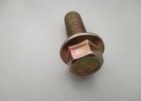 China Hexagon Flange Head Metal Bolts And Nuts Yellow Grade 4.8 Carbon Steel DIN for sale
