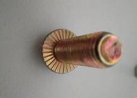 China Hexagon Flange Head Metal Bolts And Nuts Yellow Grade 4.8 Carbon Steel DIN for sale