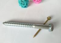 China Iron Material Hex Head Wood Half Thread Self-Drilling Screws With Blue & White Zinc​ for sale