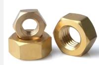 China Galvanized Zinc Plated Brass Hexagon Nut H62 Din 934 M3 Yellow For Heavy Industry for sale