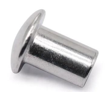 China Ss304 Ss316  12mm 10mm Flat Head Semi Tubular Rivets Round Head Hollow Rivets for sale