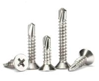 China Carbon Steel Galvanized Self Tapping Screw Flat Head Drill Tail Countersunk Cross M4.2 for sale