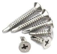 China Carbon Steel Galvanized Self Tapping Screw Flat Head Drill Tail Countersunk Cross M4.2 for sale