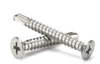 China Hardened Countersunk Head Cross M3.5 Drill Tail Screw With White Zinc for sale