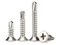 China Hardened Countersunk Head Cross M3.5 Drill Tail Screw With White Zinc for sale
