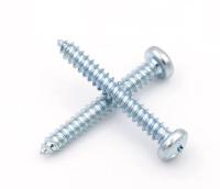 China Factory Quality Self Tapping Screws With Cross Pan Heads Hardened M3.5*19  Silvery for sale