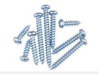 China High Strength Hardened Carbon Steel Galvanized Large Flat Head Self Tapping Screws M4.2 #8 for sale