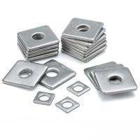 China Square Leveling Carbon Steel Flat Washers With Round Square Hole for sale