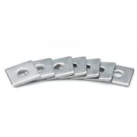 China Square Leveling Carbon Steel Flat Washers With Round Square Hole for sale