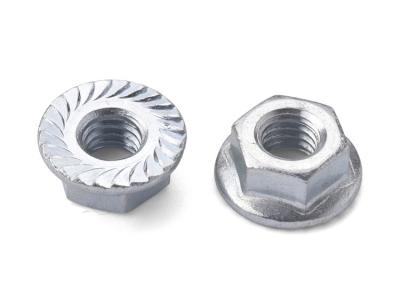 China Flange-nut Customize Carbon Steel Hex Head Nuts , Hexagon Coupling Nuts DIN Standard for sale