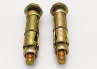 China 3pcs Heavy Duty M6*60 Fixing Sleeve Anchor Bolts Yellow Zinc Plated Carbon Steel for sale